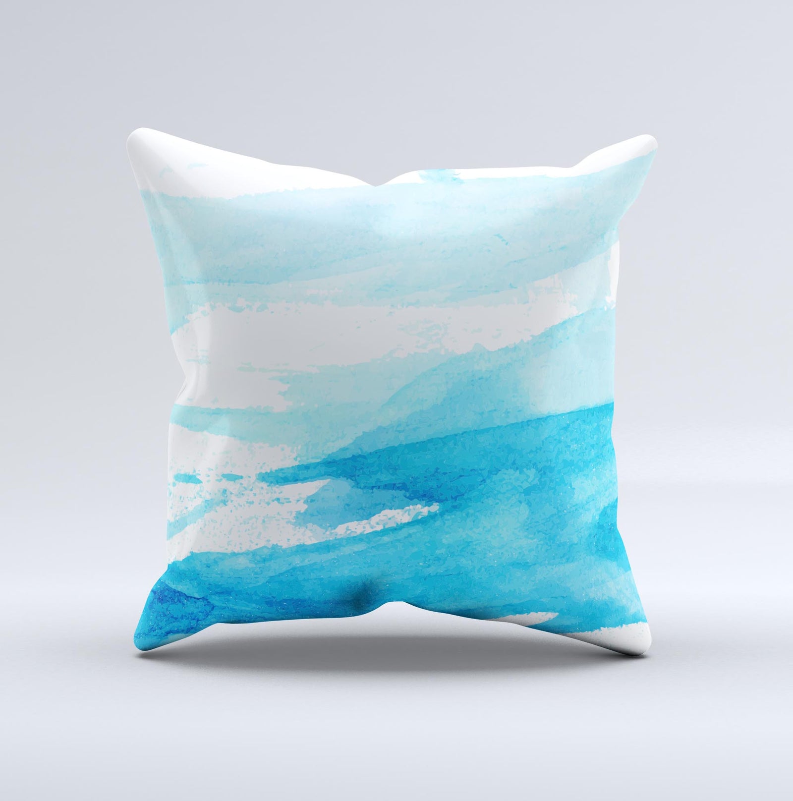 The Abstract Blue Strokes ink-Fuzed Decorative Throw Pillow – DesignSkinz