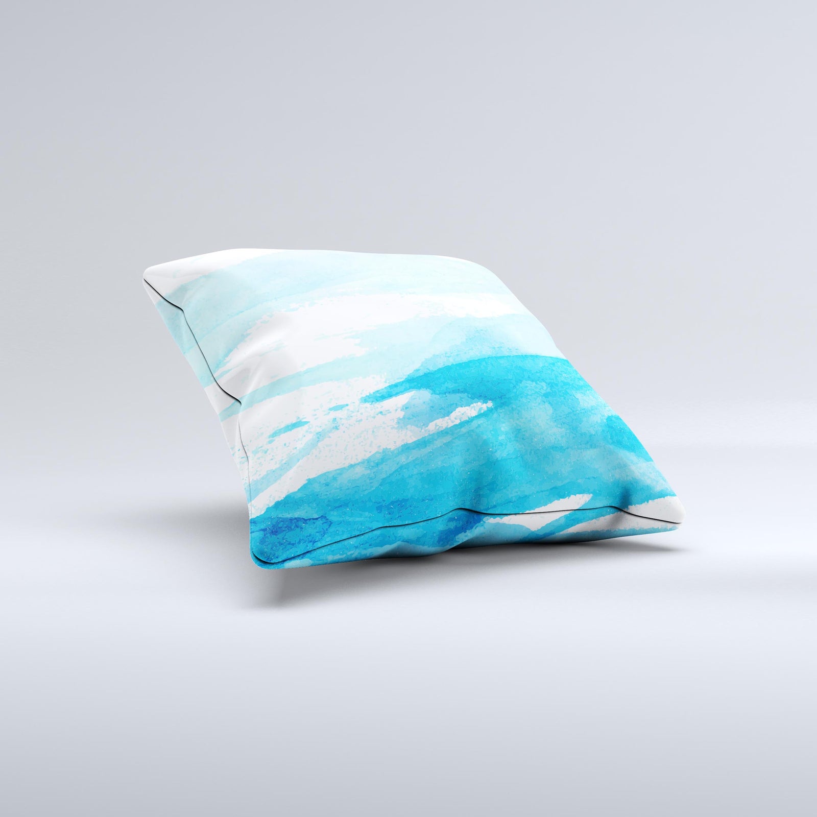 The Abstract Blue Strokes ink-Fuzed Decorative Throw Pillow – DesignSkinz
