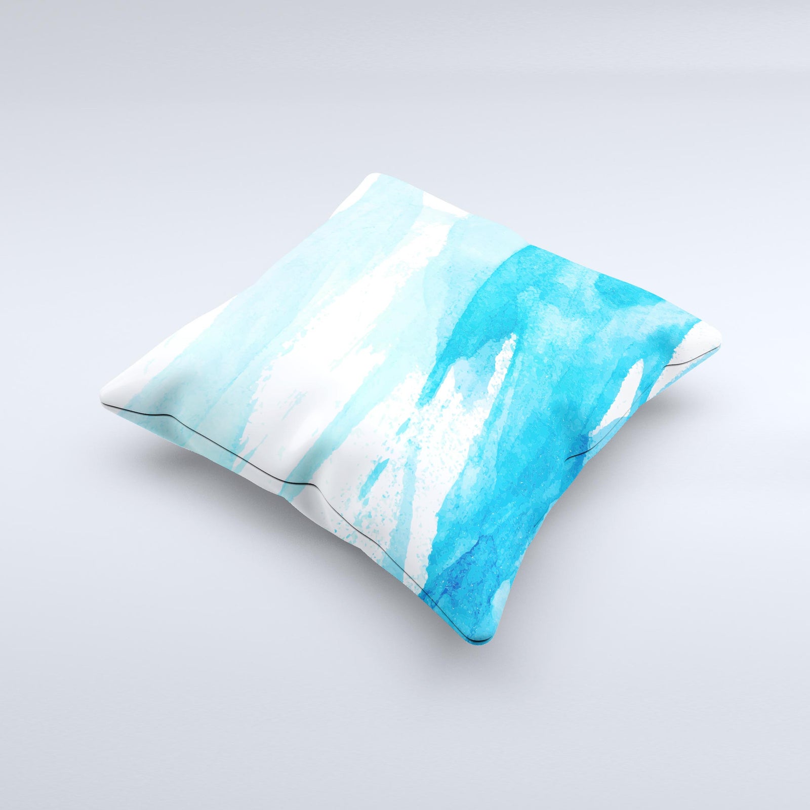The Abstract Blue Strokes ink-Fuzed Decorative Throw Pillow – DesignSkinz