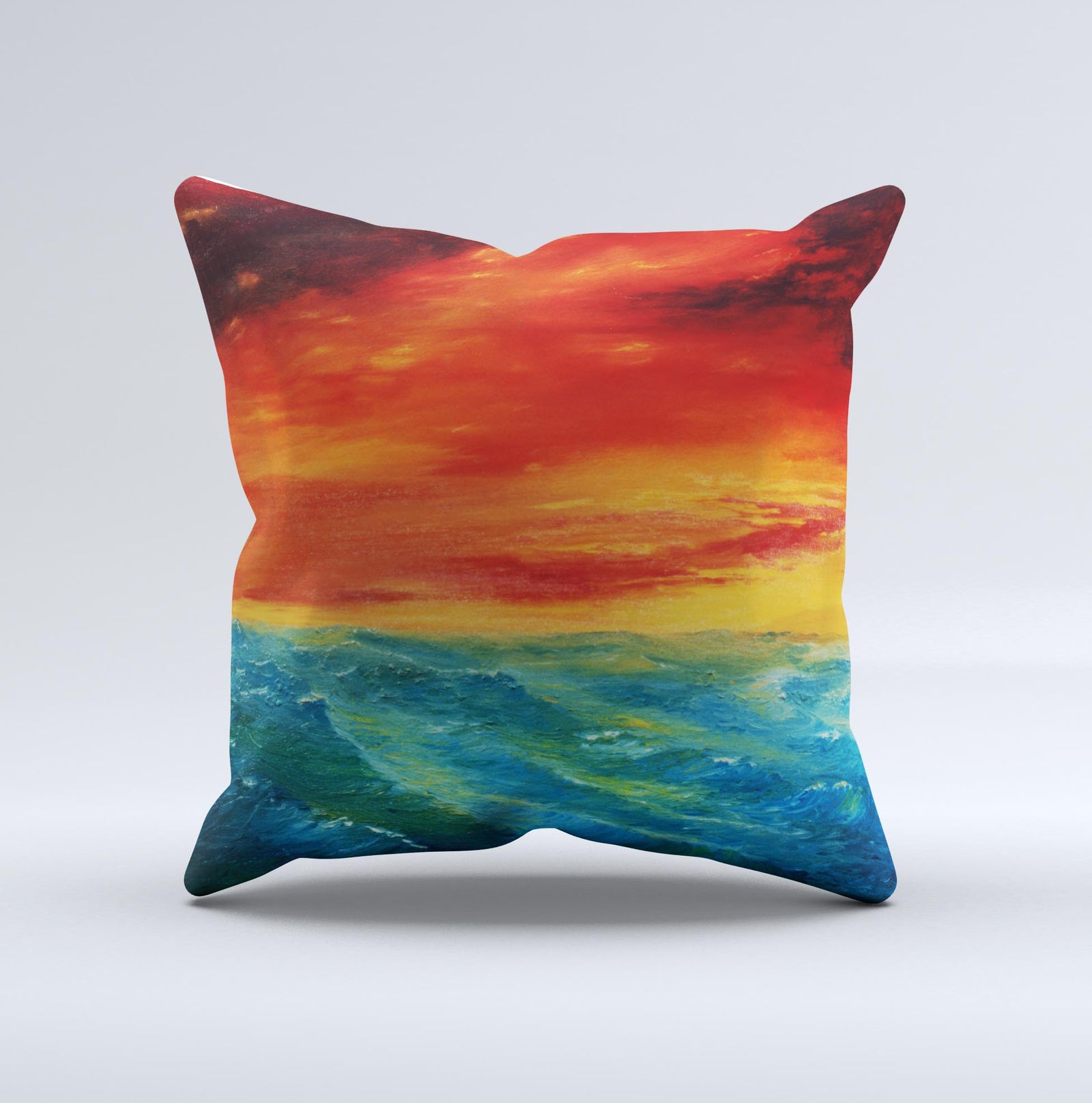 Abstract Sunset Painting Ink-Fuzed Decorative Throw Pillow – DesignSkinz