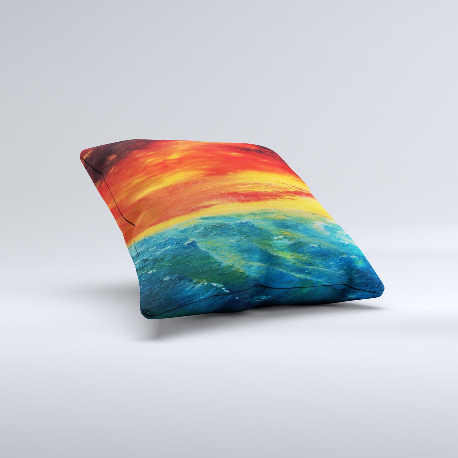 Abstract Sunset Painting Ink-Fuzed Decorative Throw Pillow – DesignSkinz