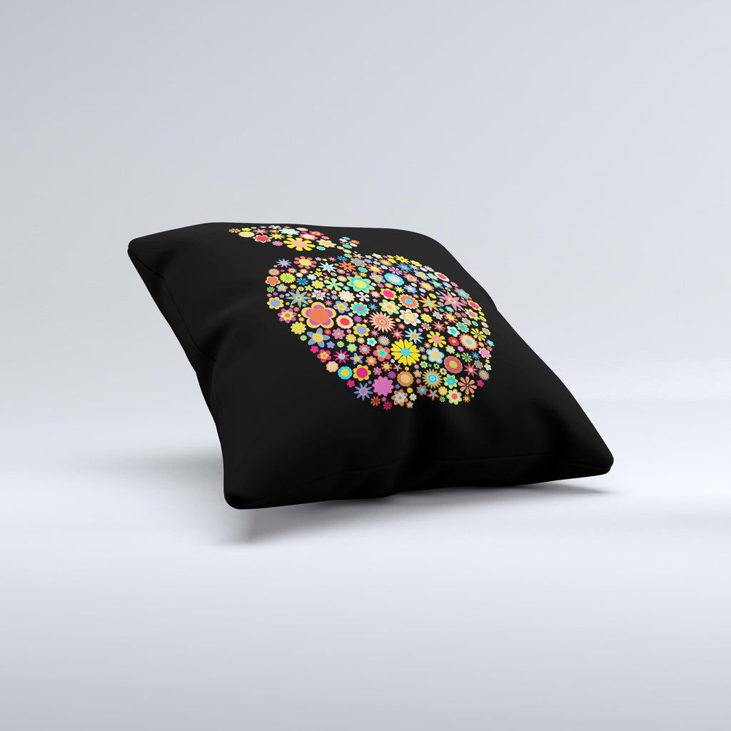 Apple Icon Floral Collage Ink-Fuzed Decorative Throw Pillow – DesignSkinz