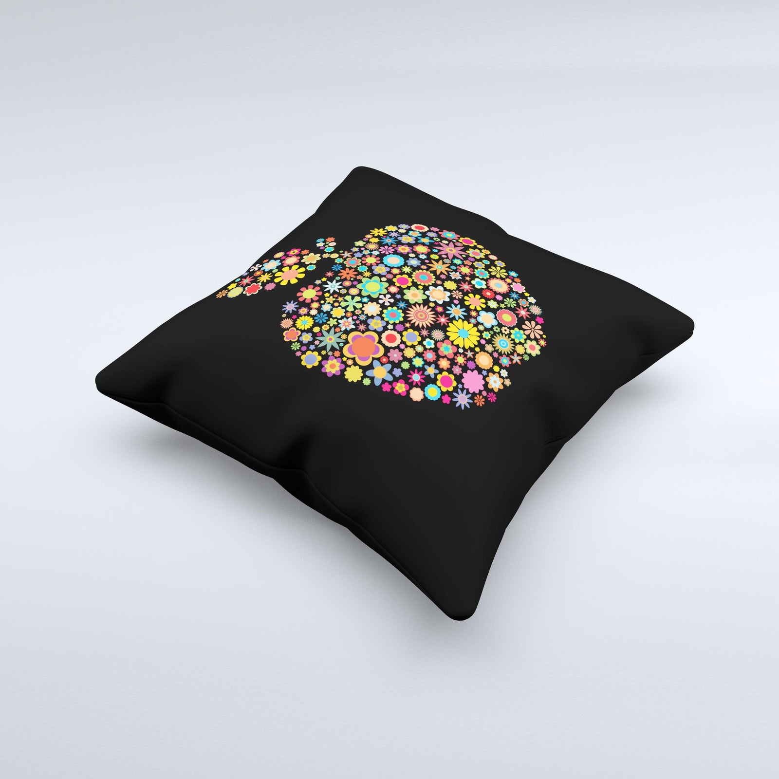 Apple Icon Floral Collage Ink-Fuzed Decorative Throw Pillow – DesignSkinz