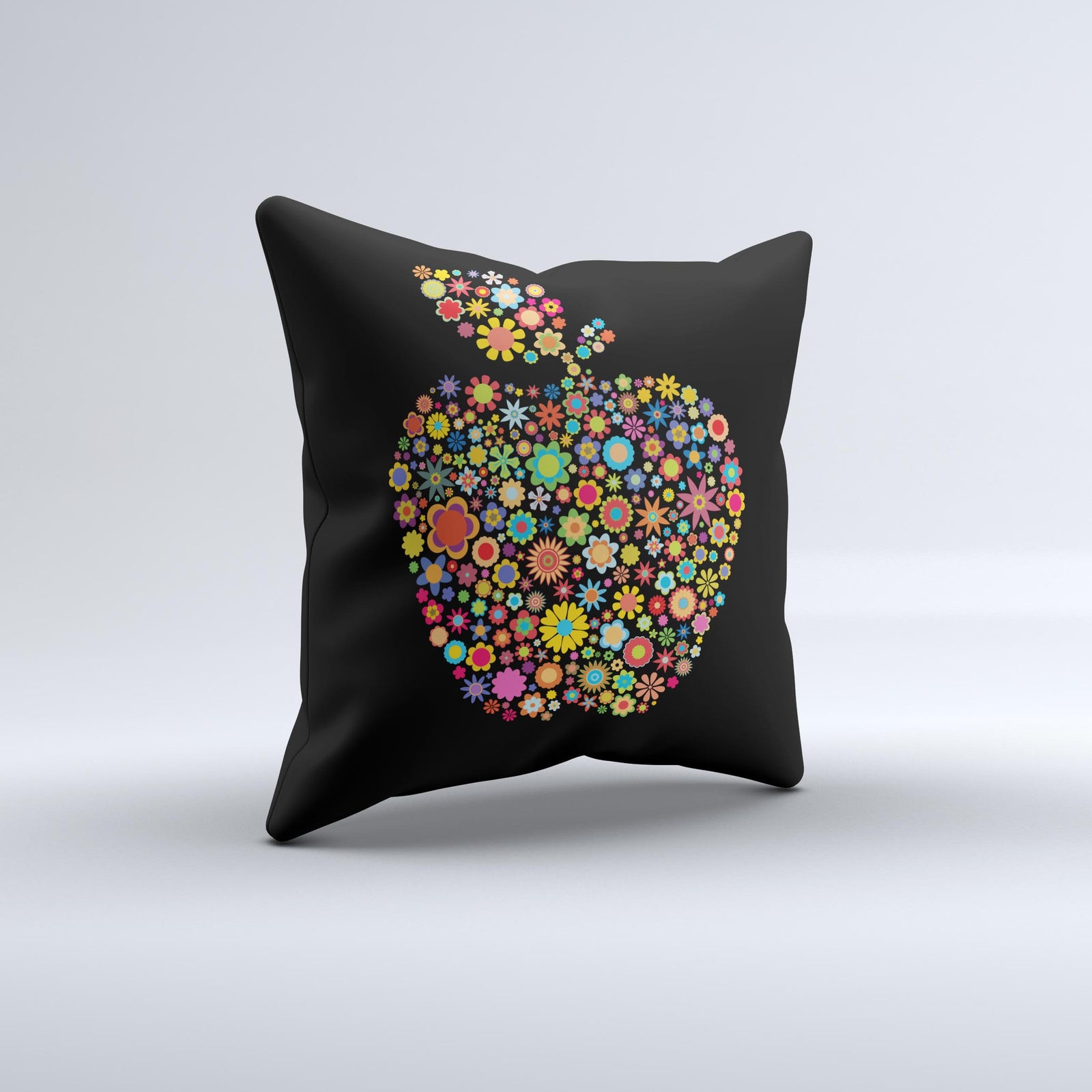 Apple Icon Floral Collage Ink-Fuzed Decorative Throw Pillow – DesignSkinz