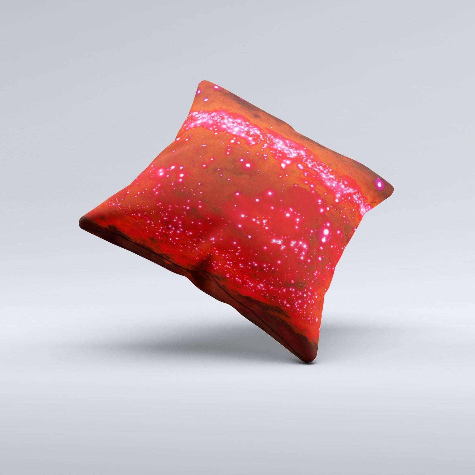 Glowing Bright Red Orbs of Light Ink-Fuzed Decorative Throw Pillow ...