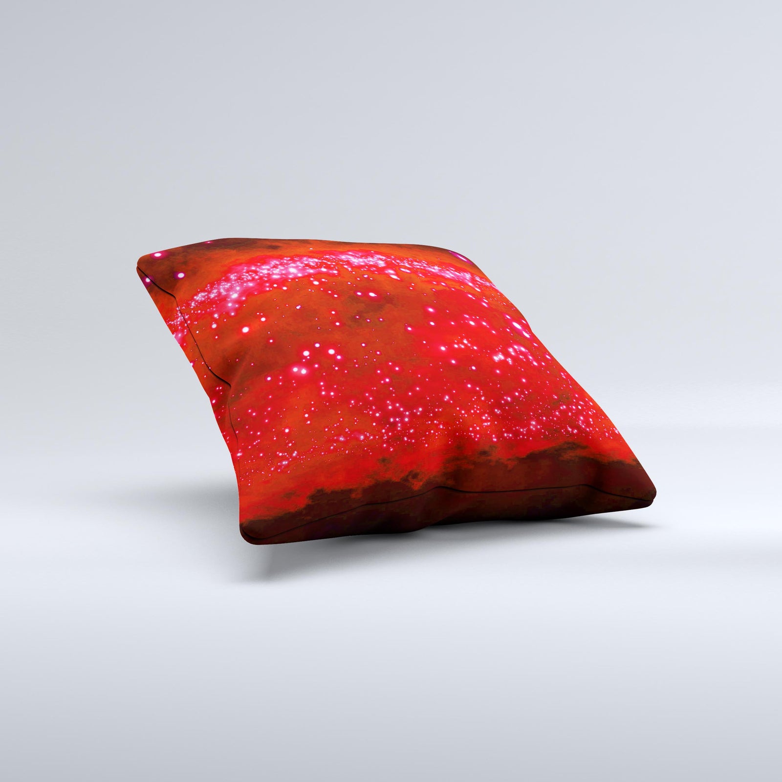 Glowing Bright Red Orbs of Light Ink-Fuzed Decorative Throw Pillow ...