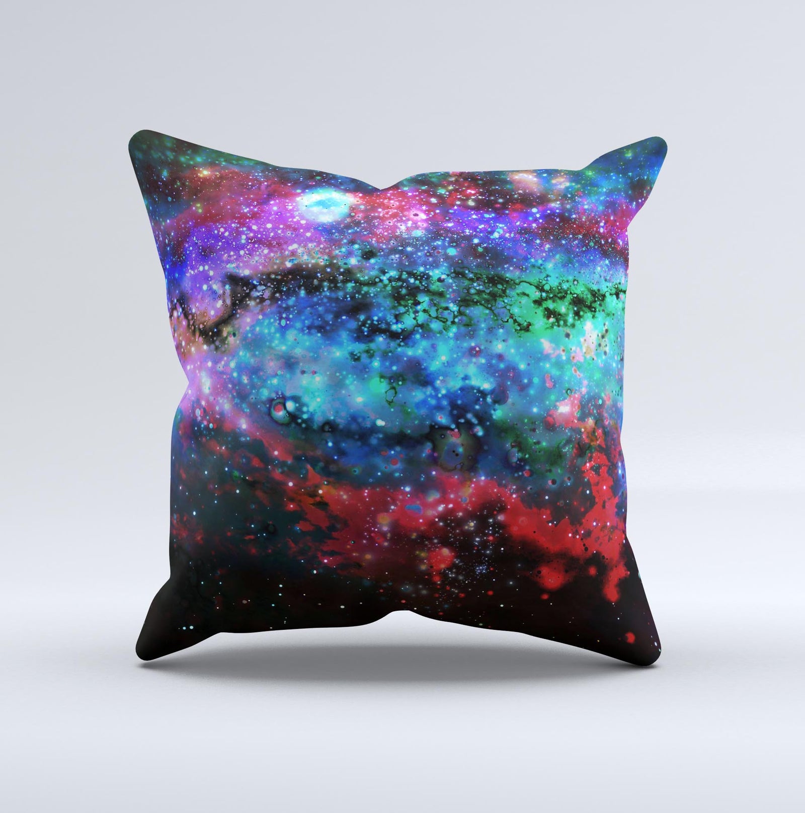 Neon Colored Paint Universe Ink-Fuzed Decorative Throw Pillow – DesignSkinz
