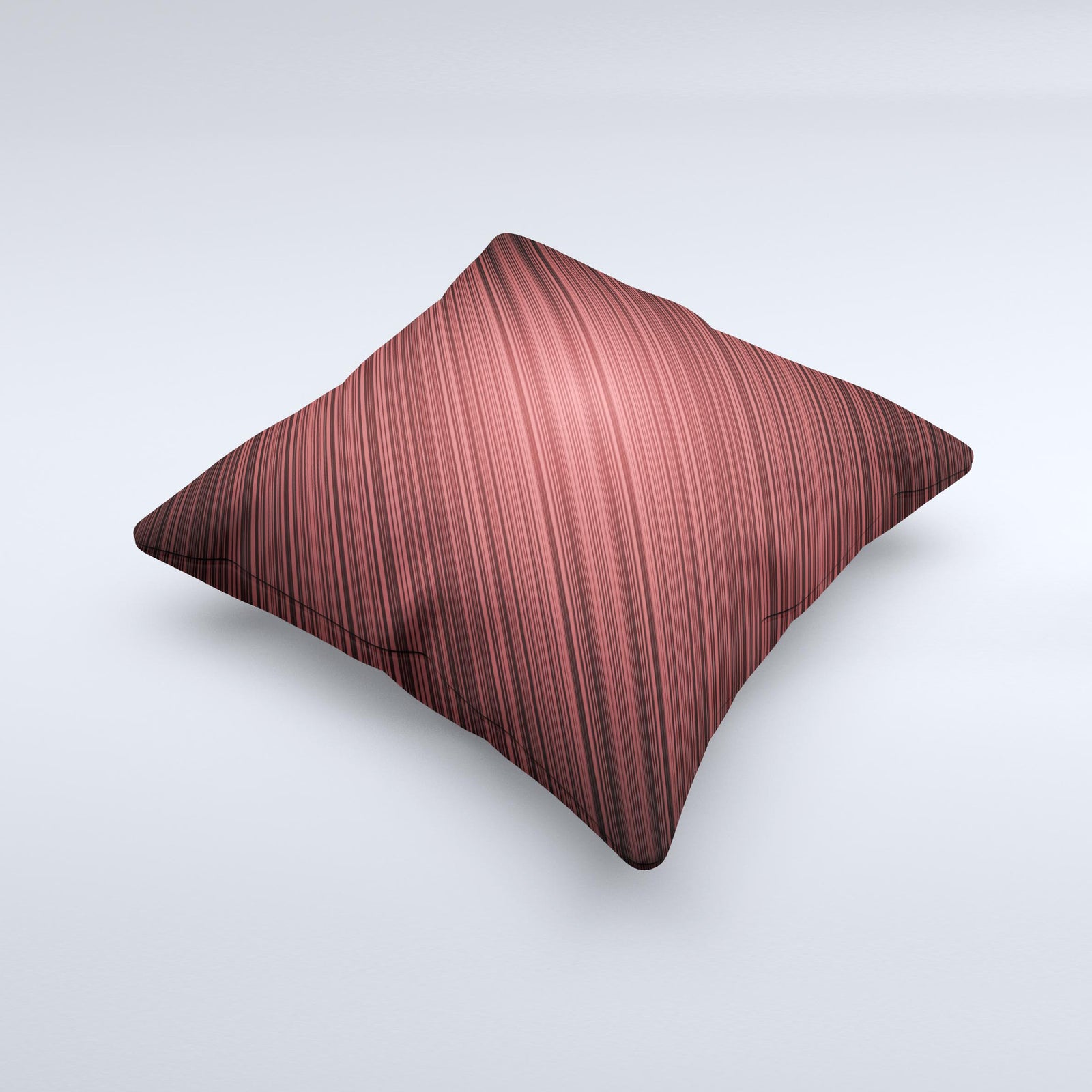 Red Diagonal Thin HD Stripes Ink-Fuzed Decorative Throw Pillow ...