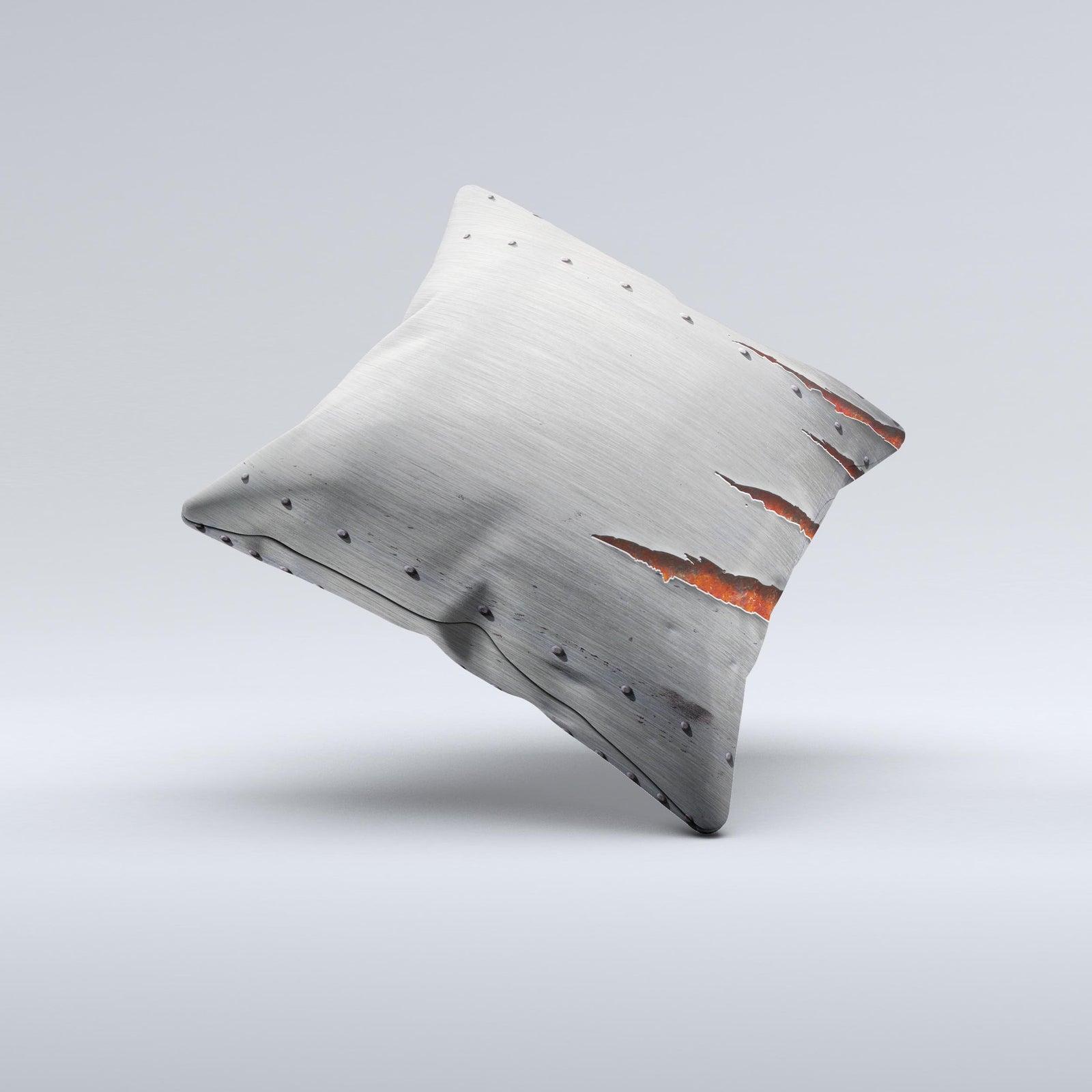 Ripped Red-Core Metal Ink-Fuzed Decorative Throw Pillow – DesignSkinz
