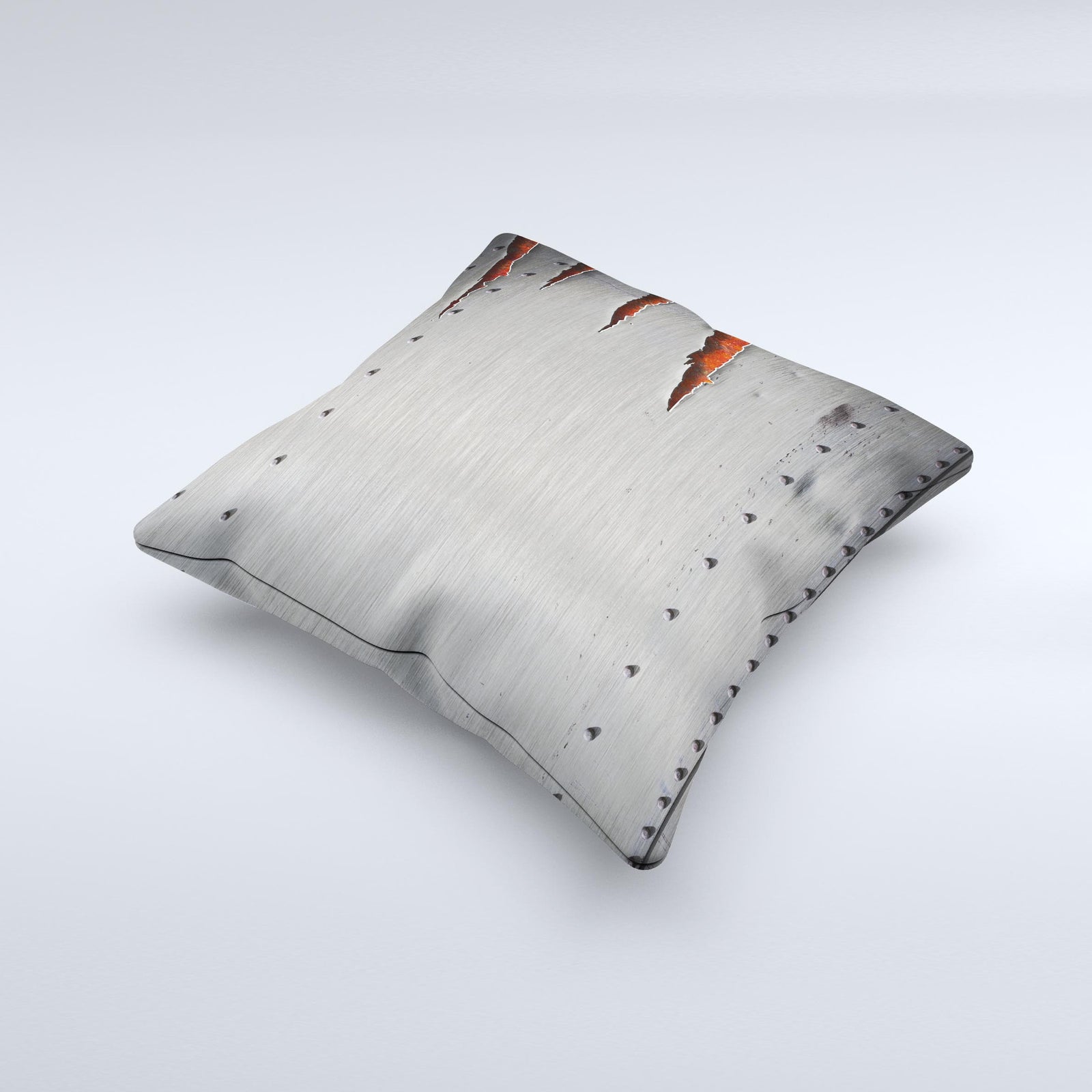 Ripped Red-Core Metal Ink-Fuzed Decorative Throw Pillow – DesignSkinz
