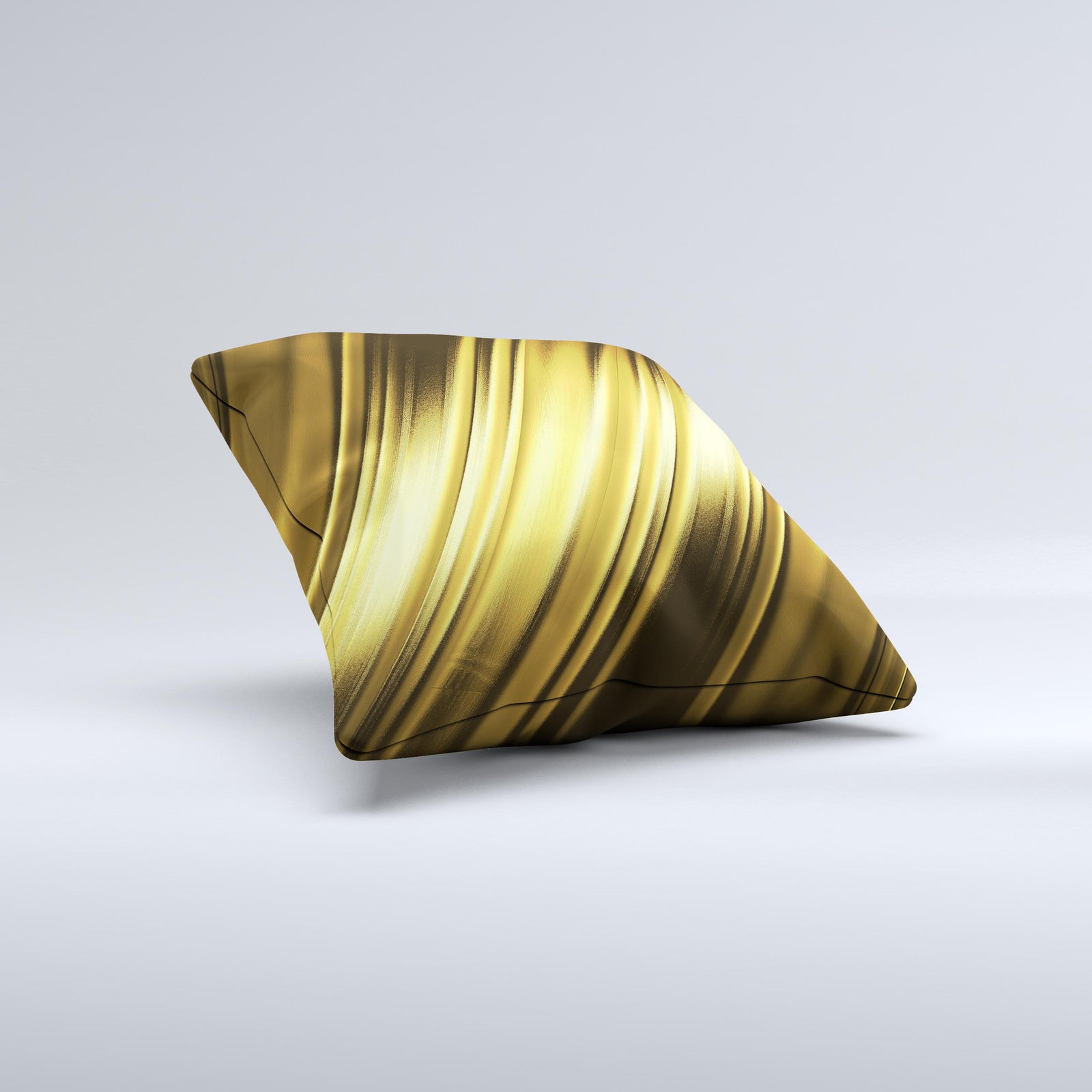 Shimmering Slanted Gold Texture Ink-Fuzed Decorative Throw Pillow ...