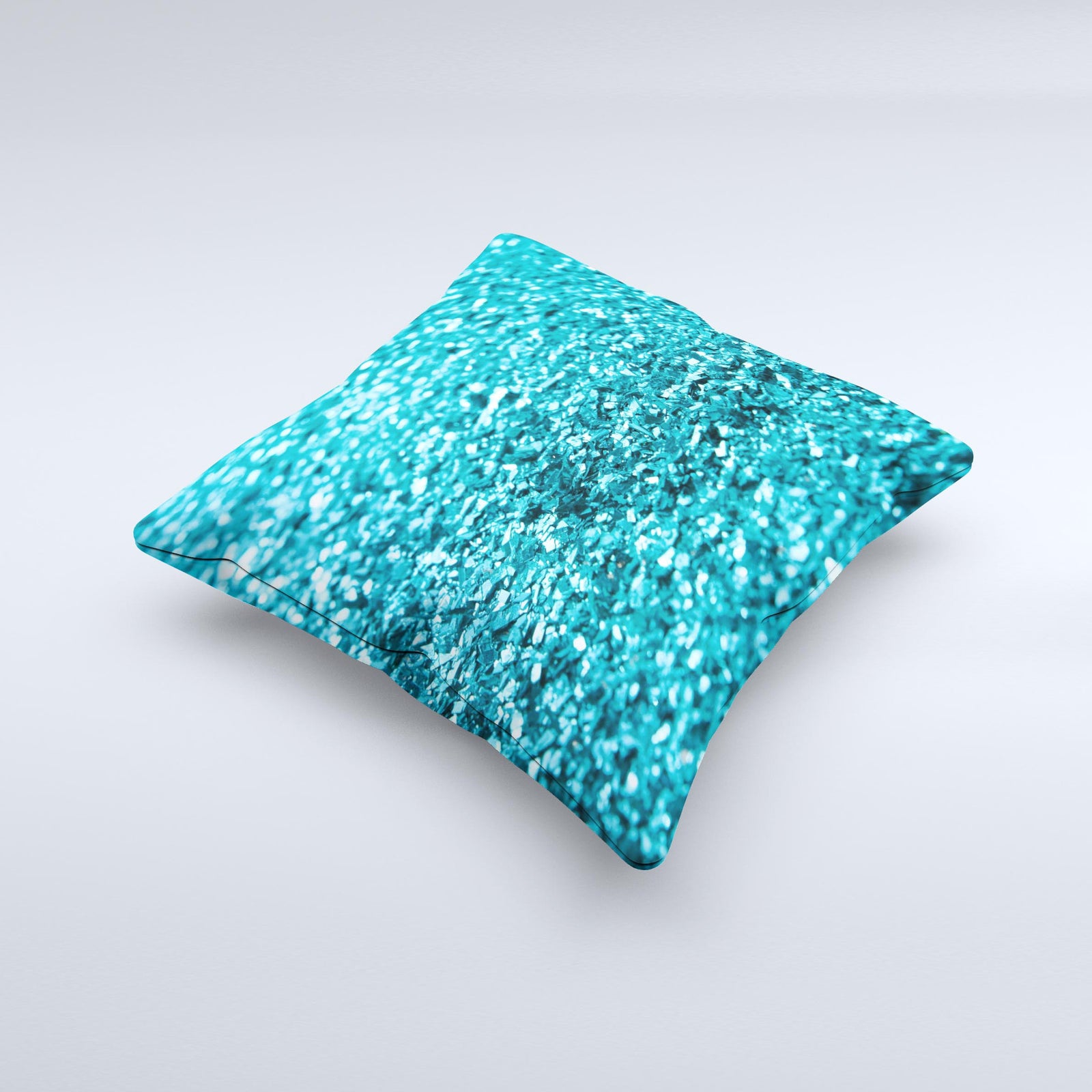 Turquoise Glimmer Ink-Fuzed Decorative Throw Pillow – DesignSkinz