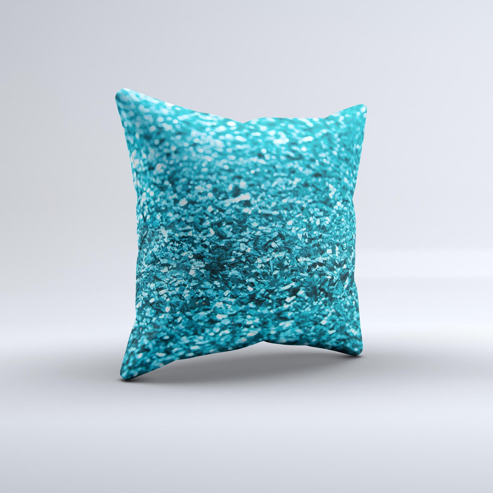 Turquoise Glimmer Ink-Fuzed Decorative Throw Pillow – DesignSkinz