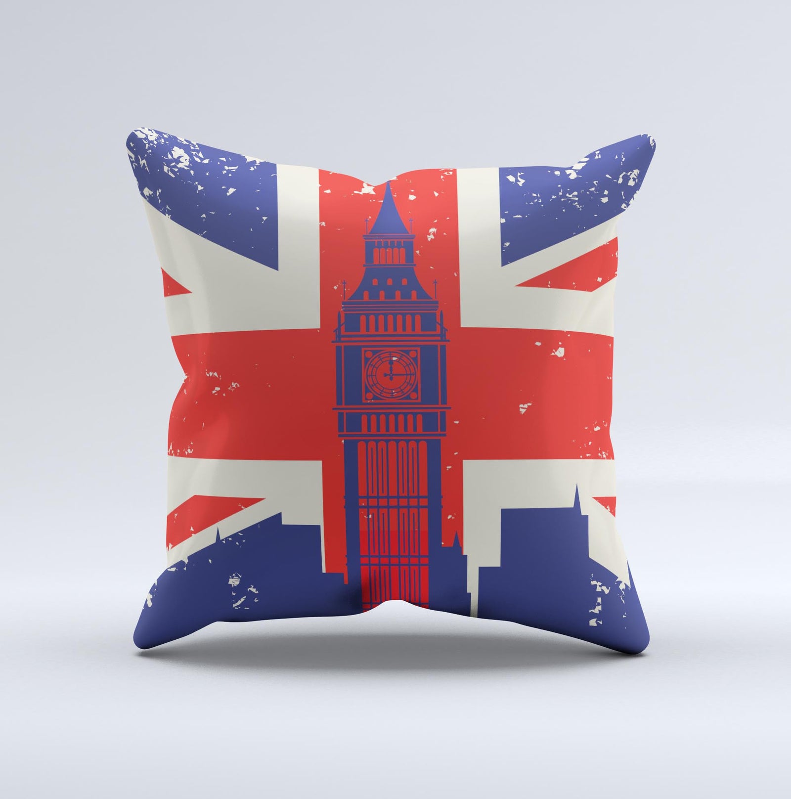 Vintage London England Flag Ink-Fuzed Decorative Throw Pillow – DesignSkinz