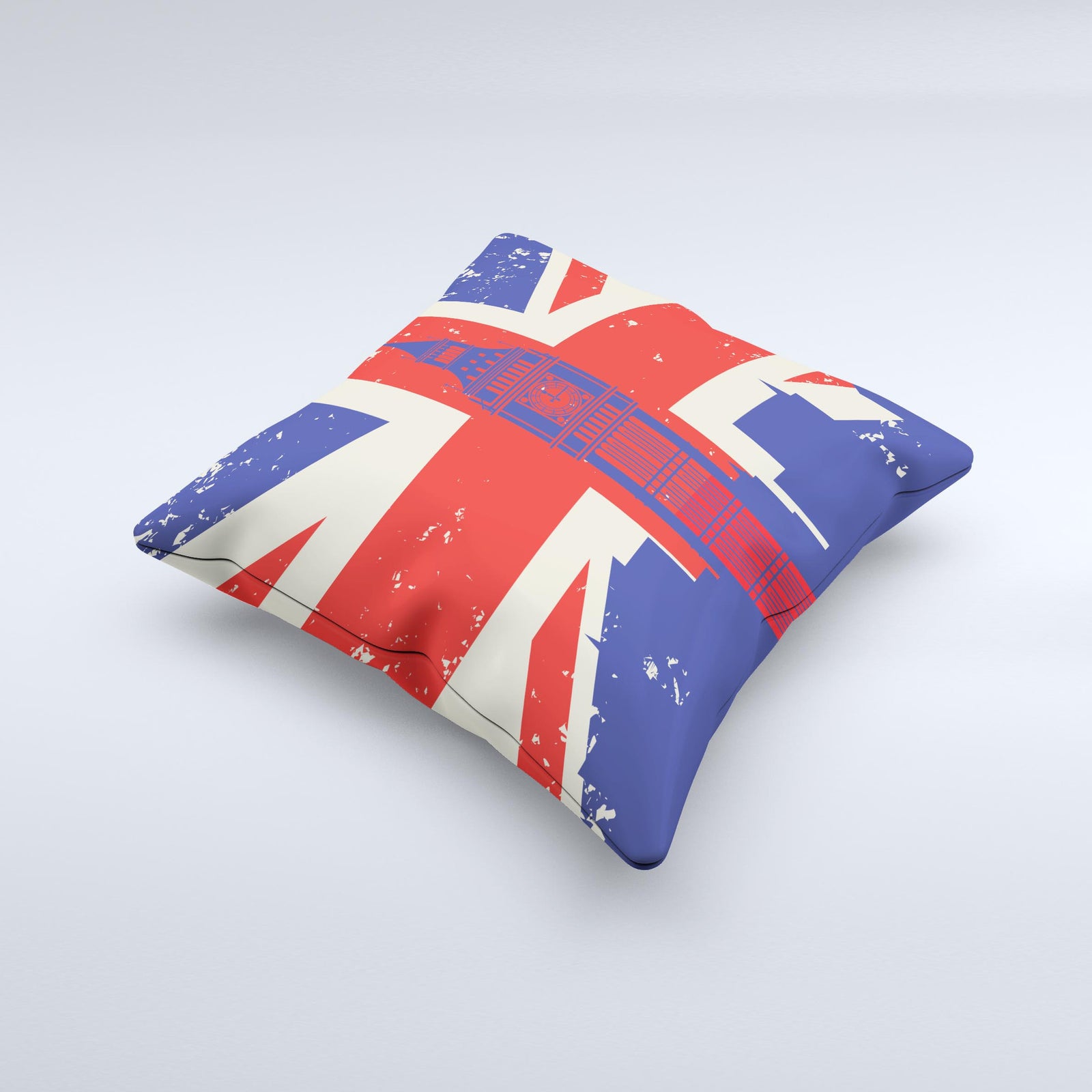 Vintage London England Flag Ink-Fuzed Decorative Throw Pillow – DesignSkinz