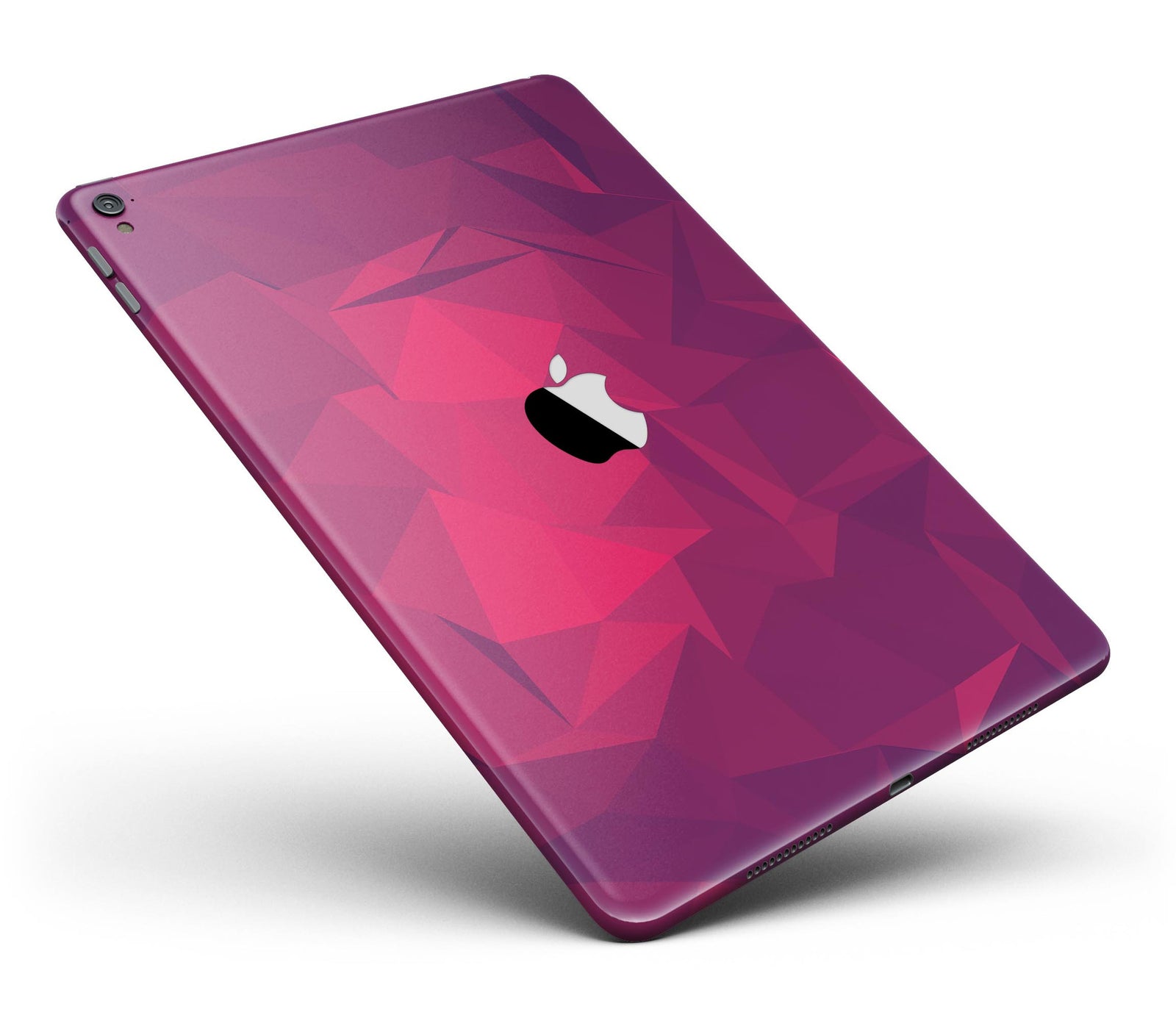 Pink and Bright Red Abstract Triangles Full Body Skin for the iPad Pro ...