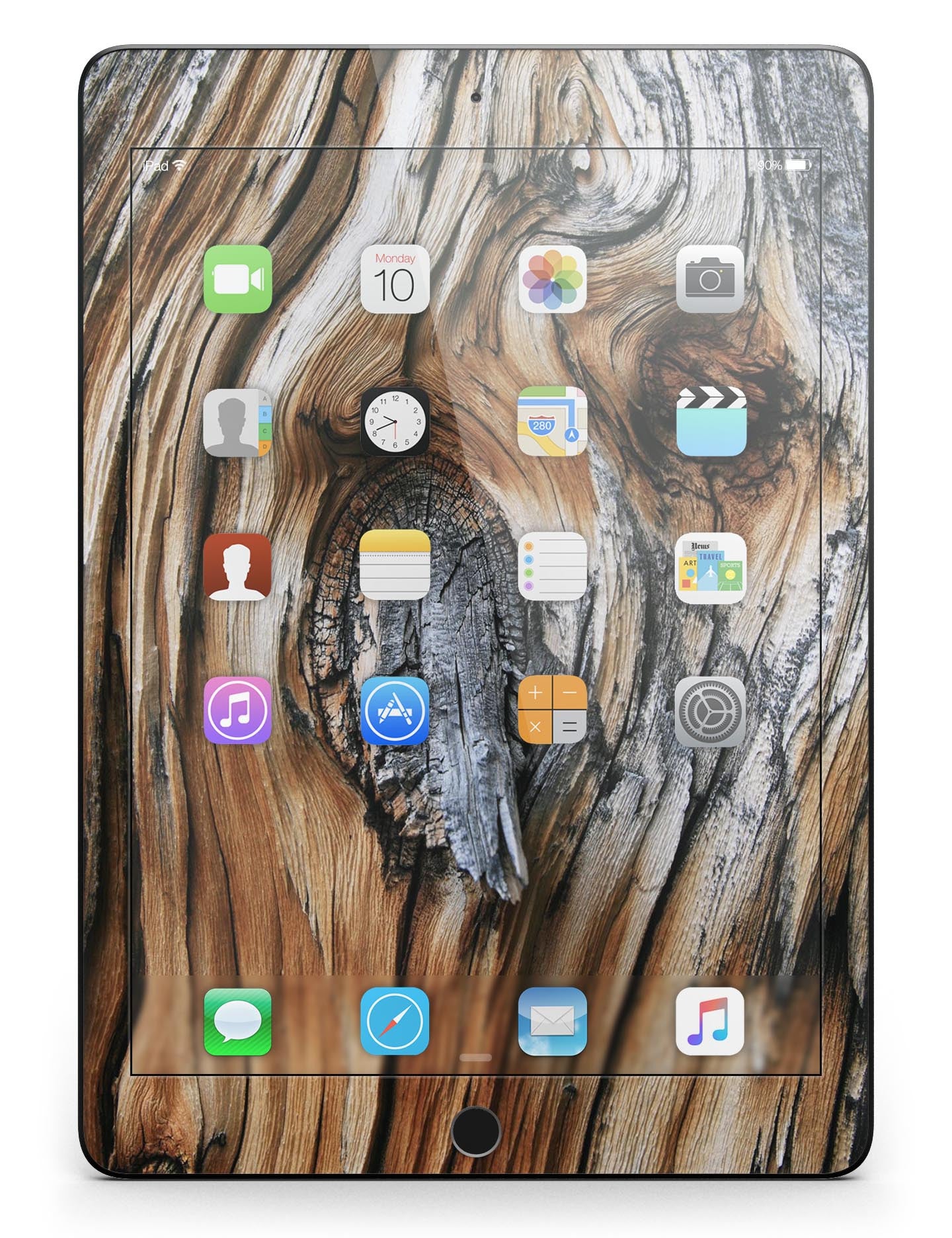 Raw Aged Knobby Wood Full Body Skin for the iPad Pro (12.9" or 9.7" av ...