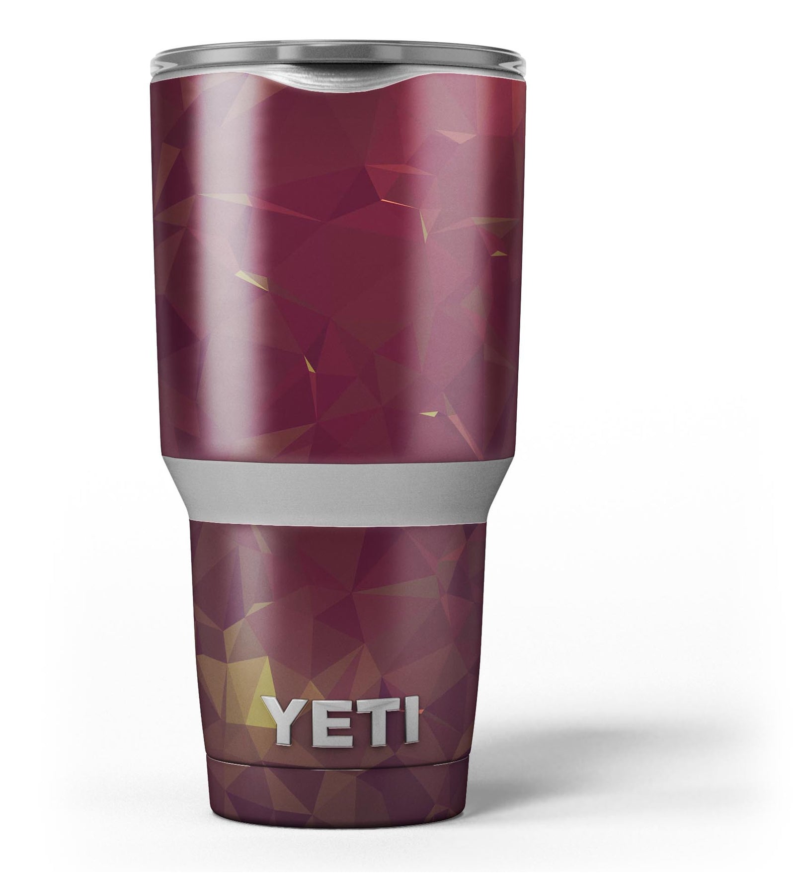 Red Geometric V13 - Skin Decal Vinyl Wrap Kit compatible with the Yeti ...