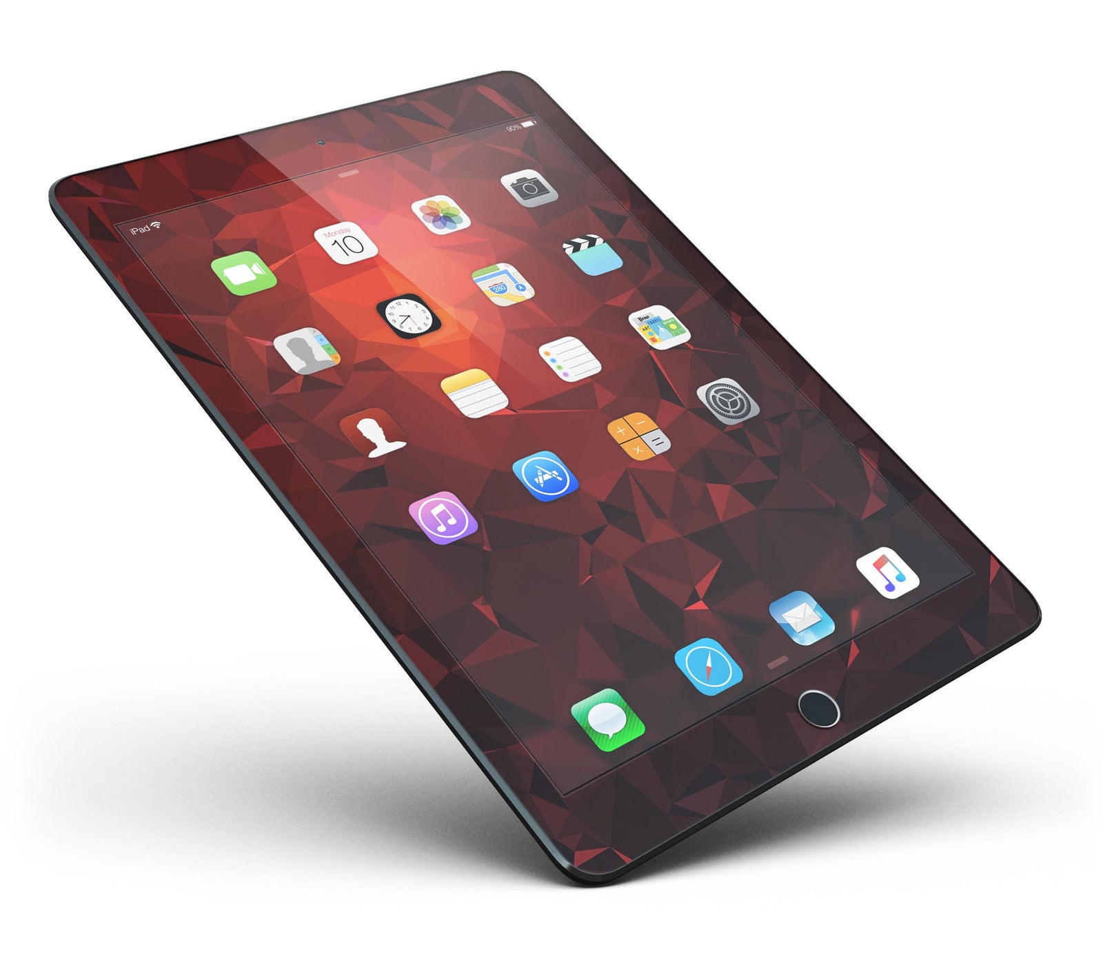 Red Orange Geometric V13 Full Body Skin for the iPad Pro (12.9" or 9.7 ...