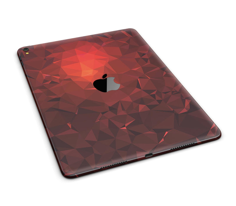 Red Orange Geometric V13 Full Body Skin for the iPad Pro (12.9" or 9.7 ...