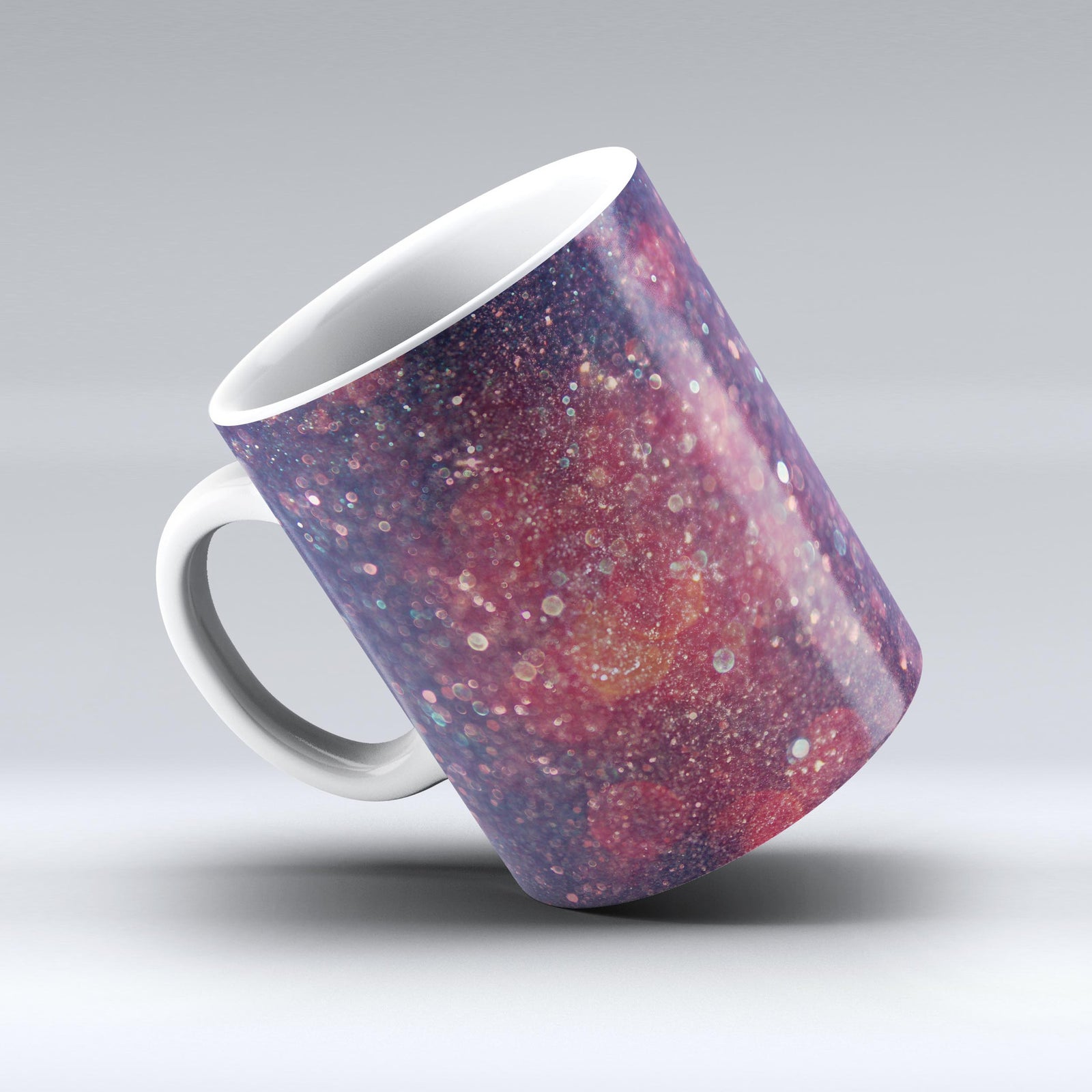 The Red and Blue Unfocused Shimmer Lights ink-Fuzed Ceramic Coffee Mug ...