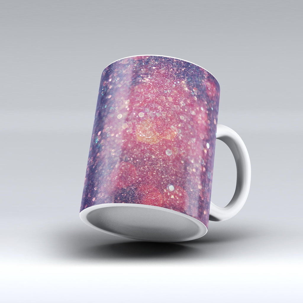 The Red and Blue Unfocused Shimmer Lights ink-Fuzed Ceramic Coffee Mug ...