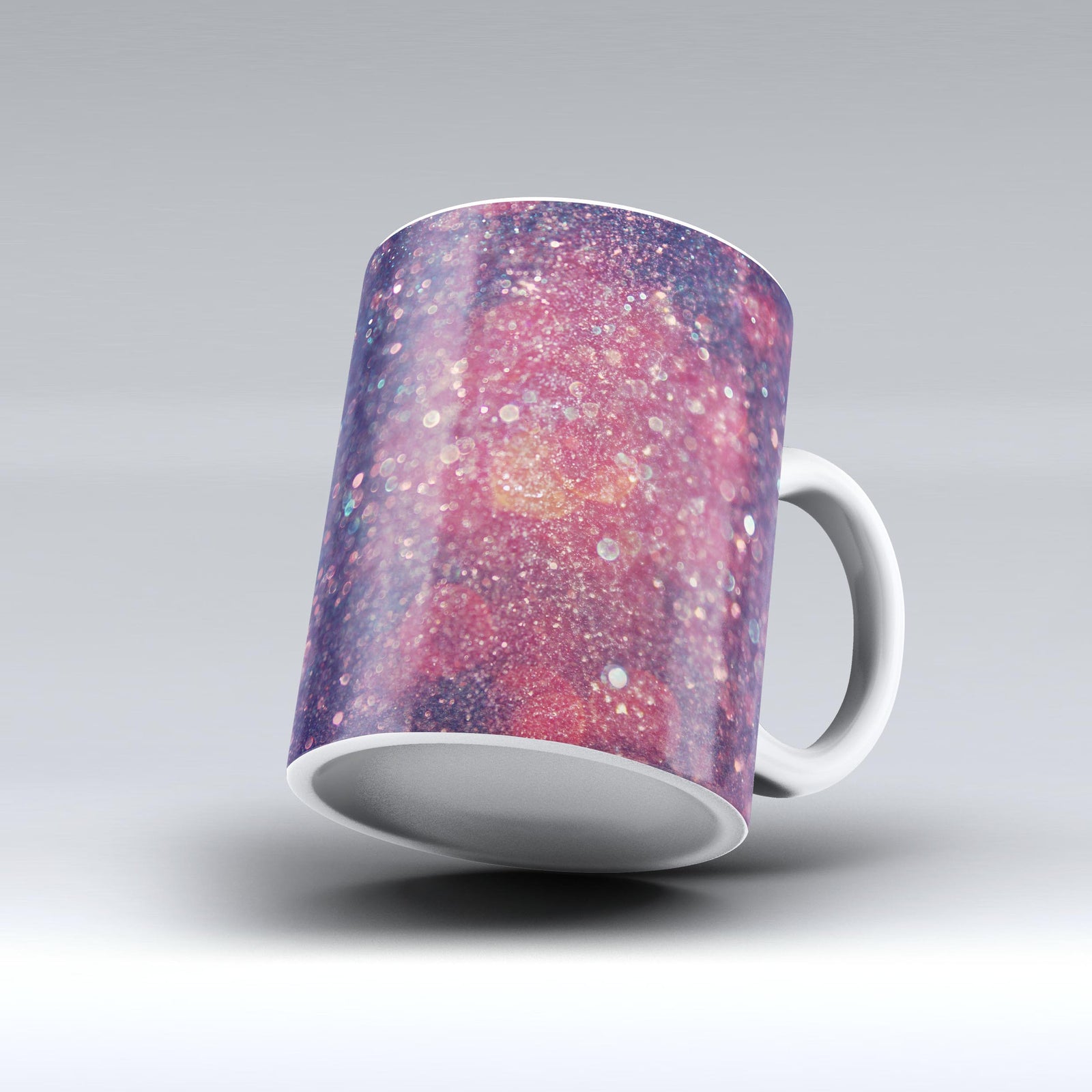 The Red and Blue Unfocused Shimmer Lights ink-Fuzed Ceramic Coffee Mug ...