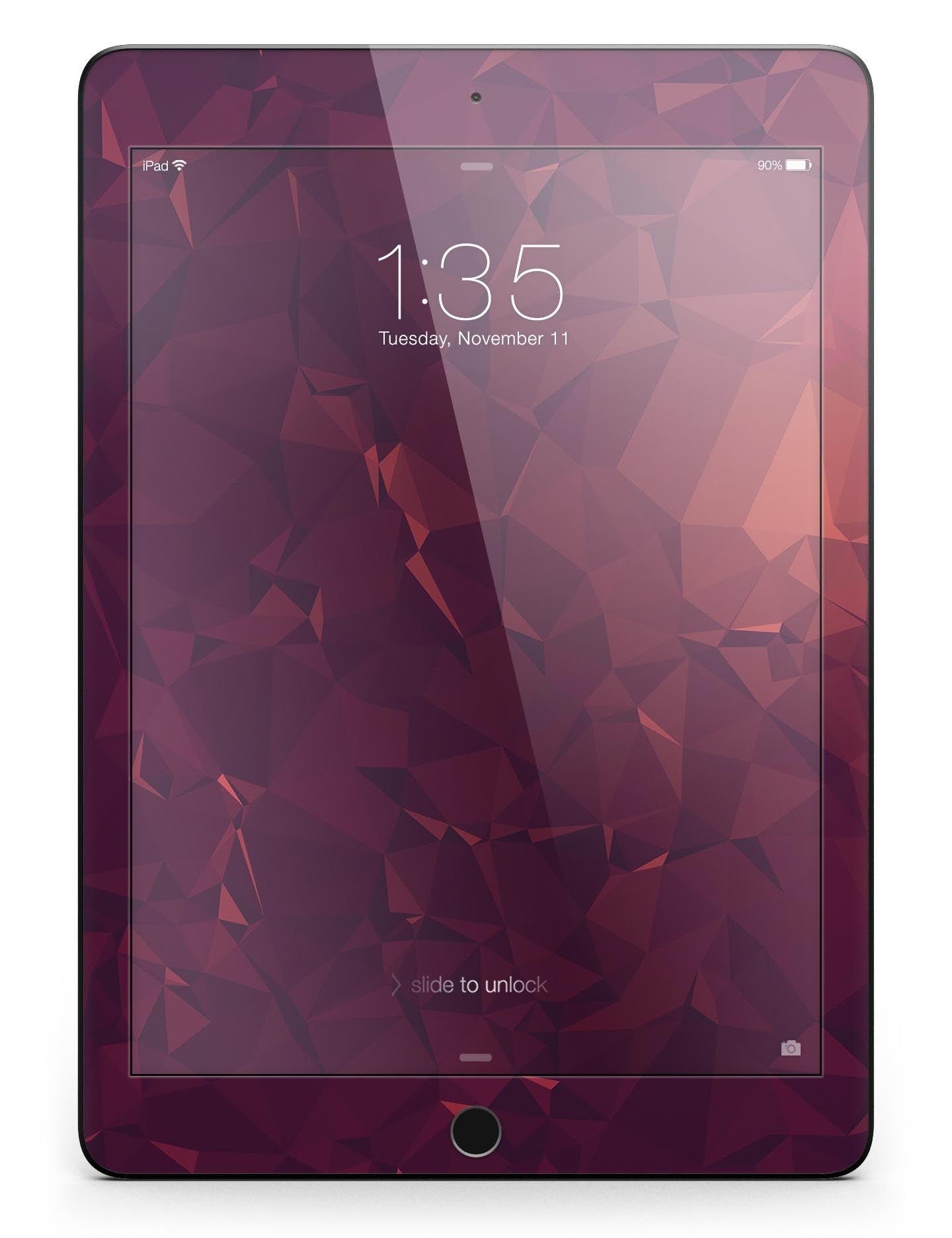 Red and Burgandy Geometric Shapes Full Body Skin for the iPad Pro (12 ...