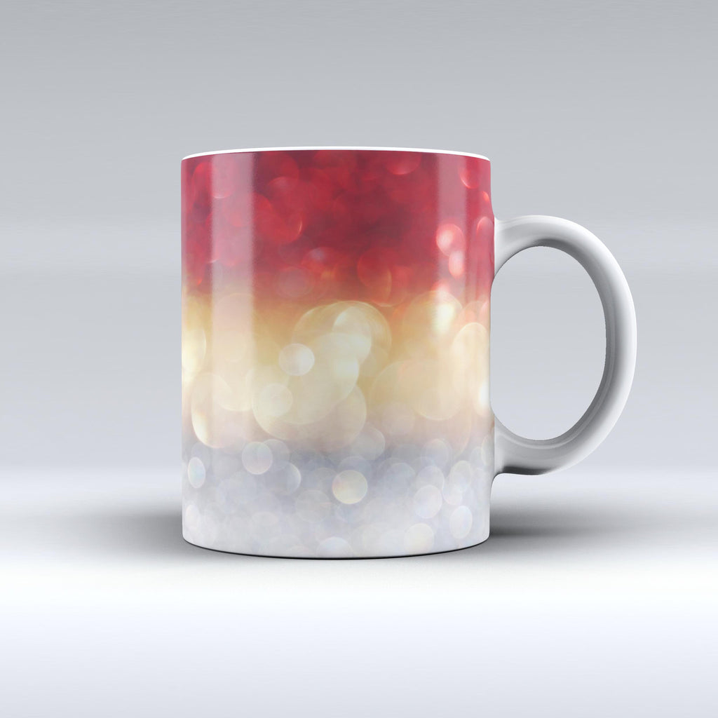 The Red and Gold Unfocused Glowing Orbs ink-Fuzed Ceramic Coffee Mug ...