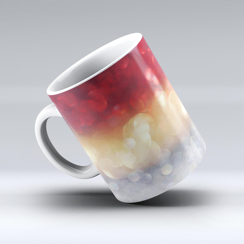 The Red and Gold Unfocused Glowing Orbs ink-Fuzed Ceramic Coffee Mug ...