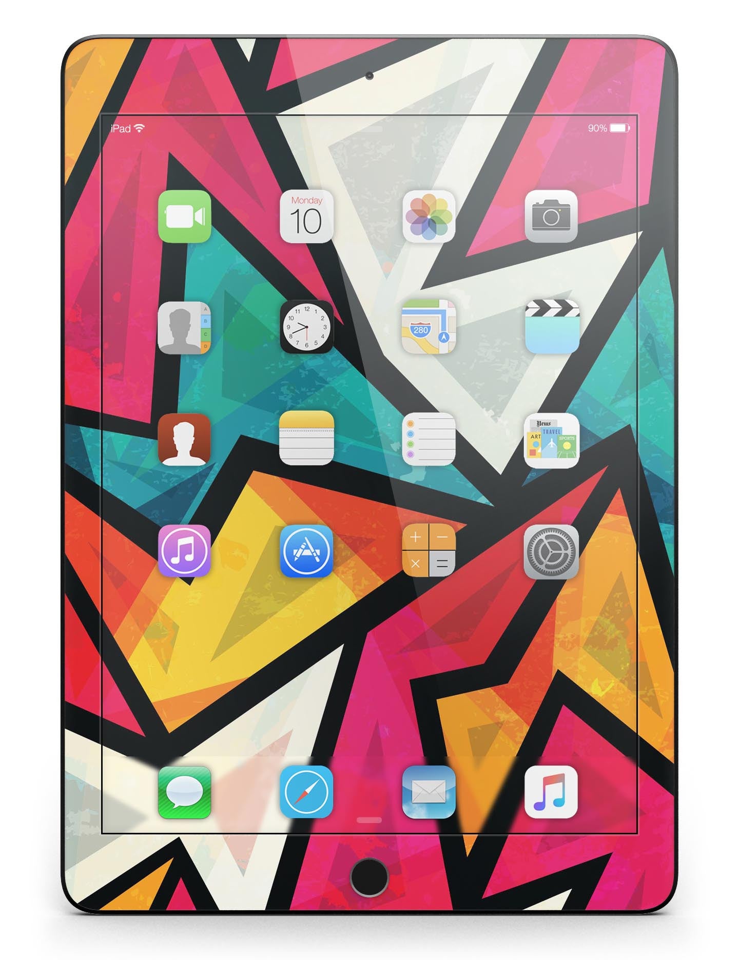 Retro Vector Sharp Shapes Full Body Skin for the iPad Pro (12.9" or 9 ...