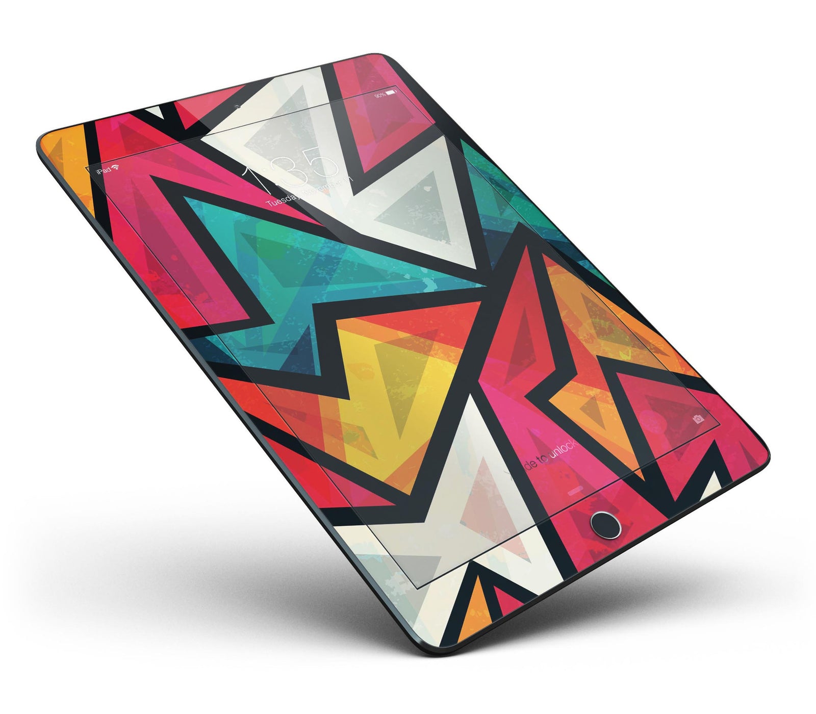 Retro Vector Sharp Shapes Full Body Skin for the iPad Pro (12.9" or 9 ...