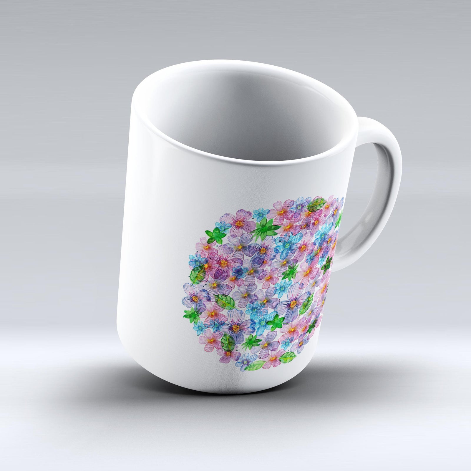 The Rounded Flower Cluster ink-Fuzed Ceramic Coffee Mug – DesignSkinz