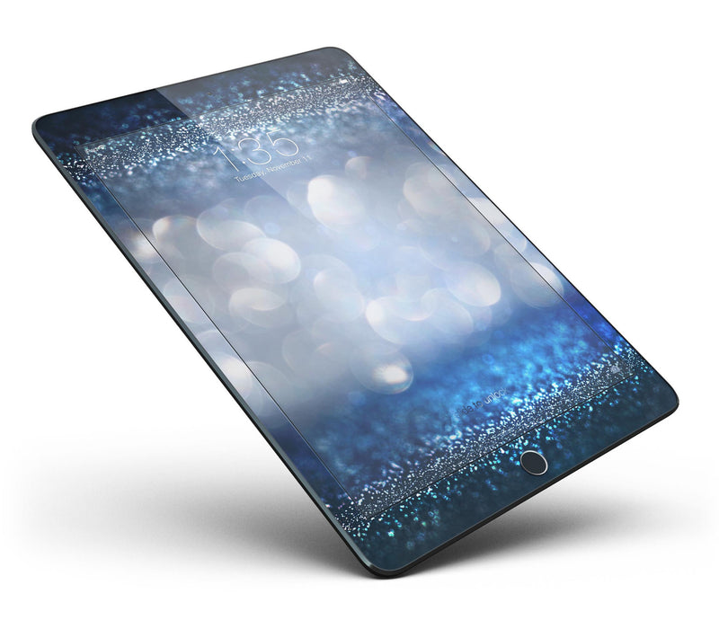 Royal Blue and Silver Glowing Orbs of Light Full Body Skin for the iPa ...