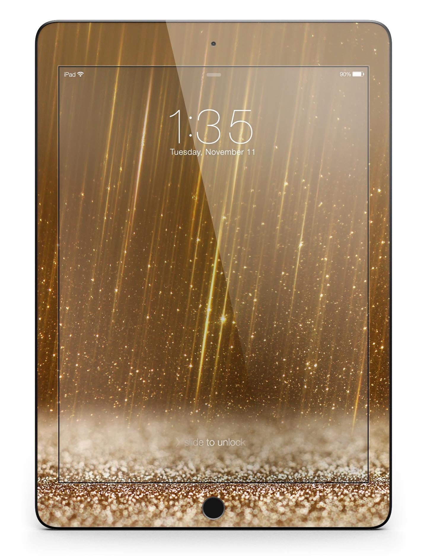 Scratched Gold Streaks Full Body Skin for the iPad Pro (12.9" or 9.7 ...