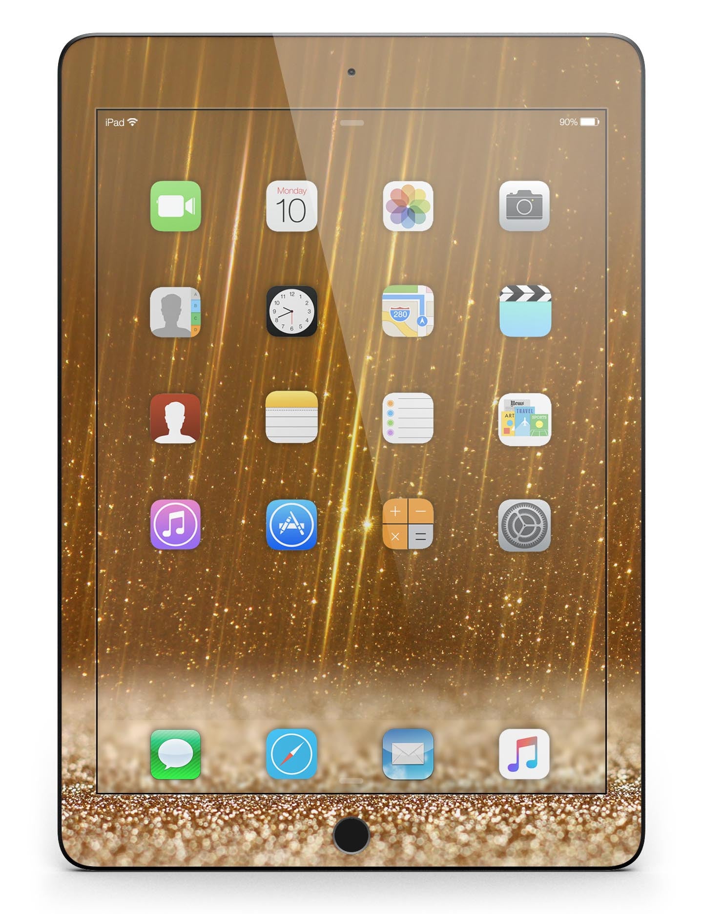 Scratched Gold Streaks Full Body Skin for the iPad Pro (12.9" or 9.7 ...