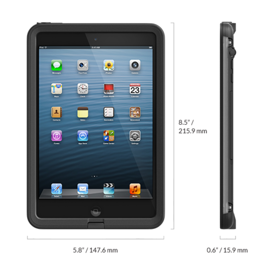 The Black Fre LifeProof Case for the Apple iPad Mini – DesignSkinz