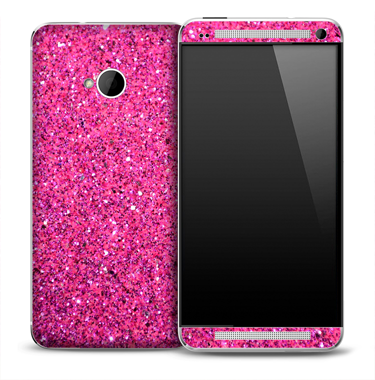 Pink Glitter Skin for the HTC One Phone – DesignSkinz