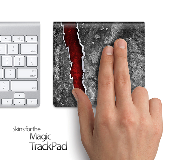 Cracked Red Core Skin for the Apple Magic Trackpad – DesignSkinz