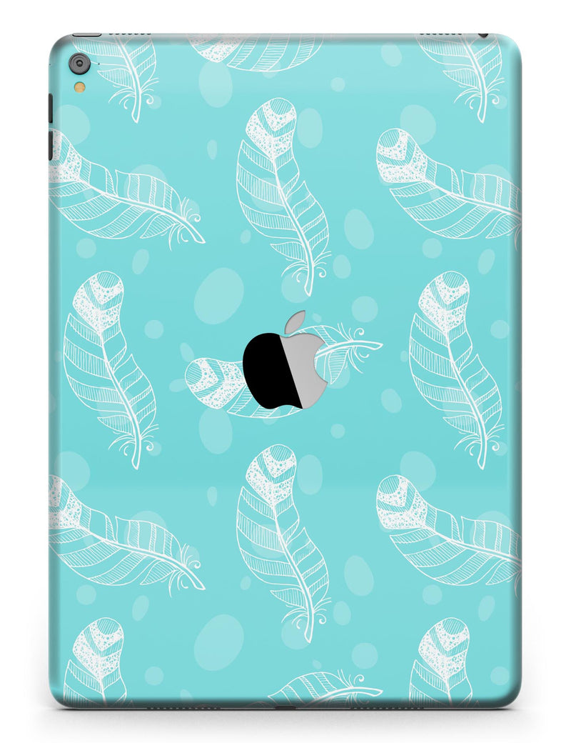 Stenciled Feather Pattern Full Body Skin for the iPad Pro (12.9" or 9 ...
