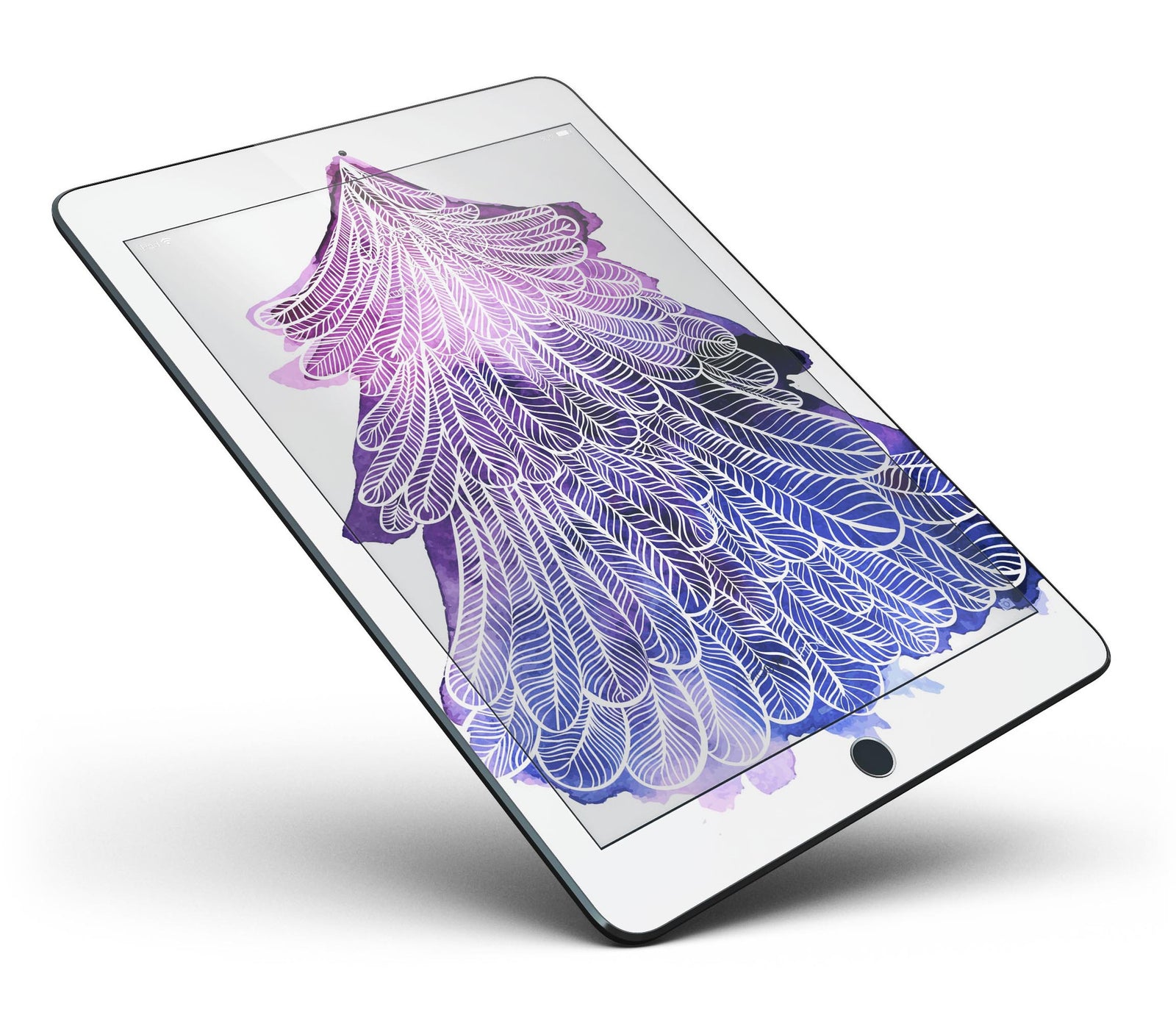 Stenciled Watercolor Evergreen Tree Full Body Skin for the iPad Pro (1 ...