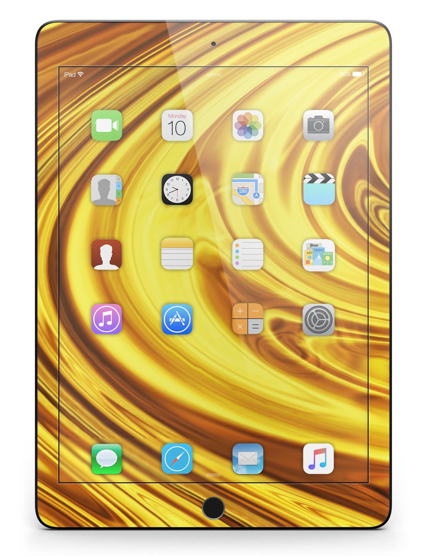 Swirling Liquid Gold Full Body Skin for the iPad Pro (12.9" or 9.7" av ...