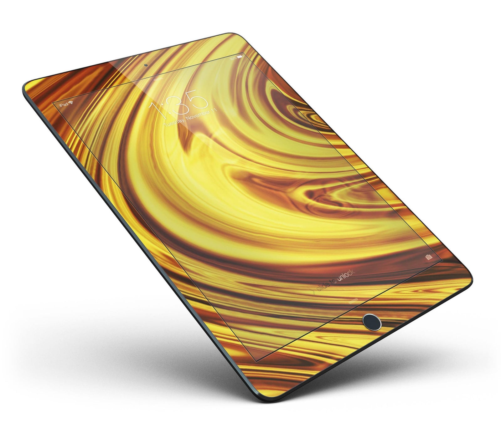 Swirling Liquid Gold Full Body Skin for the iPad Pro (12.9" or 9.7" av ...