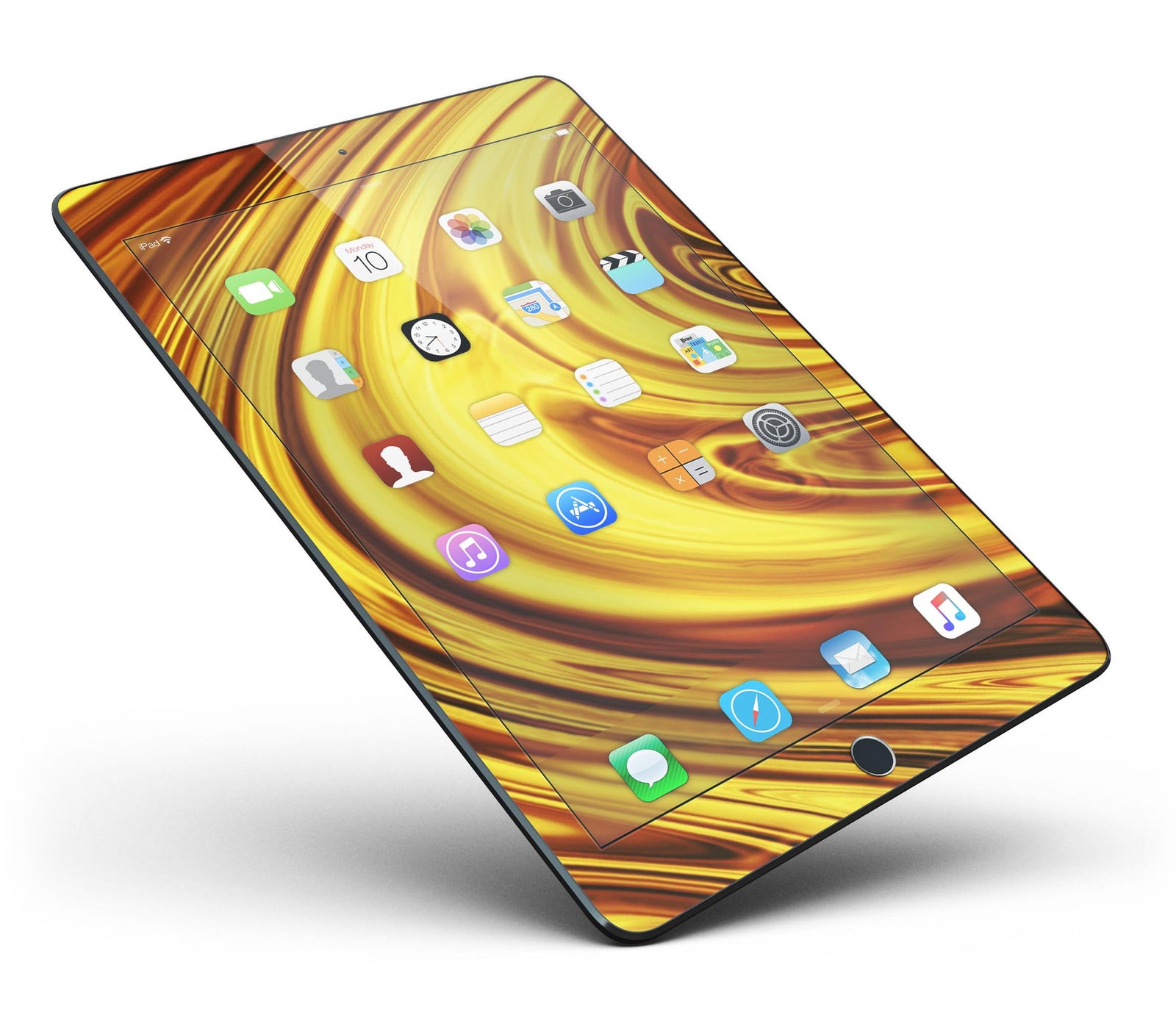 Swirling Liquid Gold Full Body Skin for the iPad Pro (12.9" or 9.7" av ...