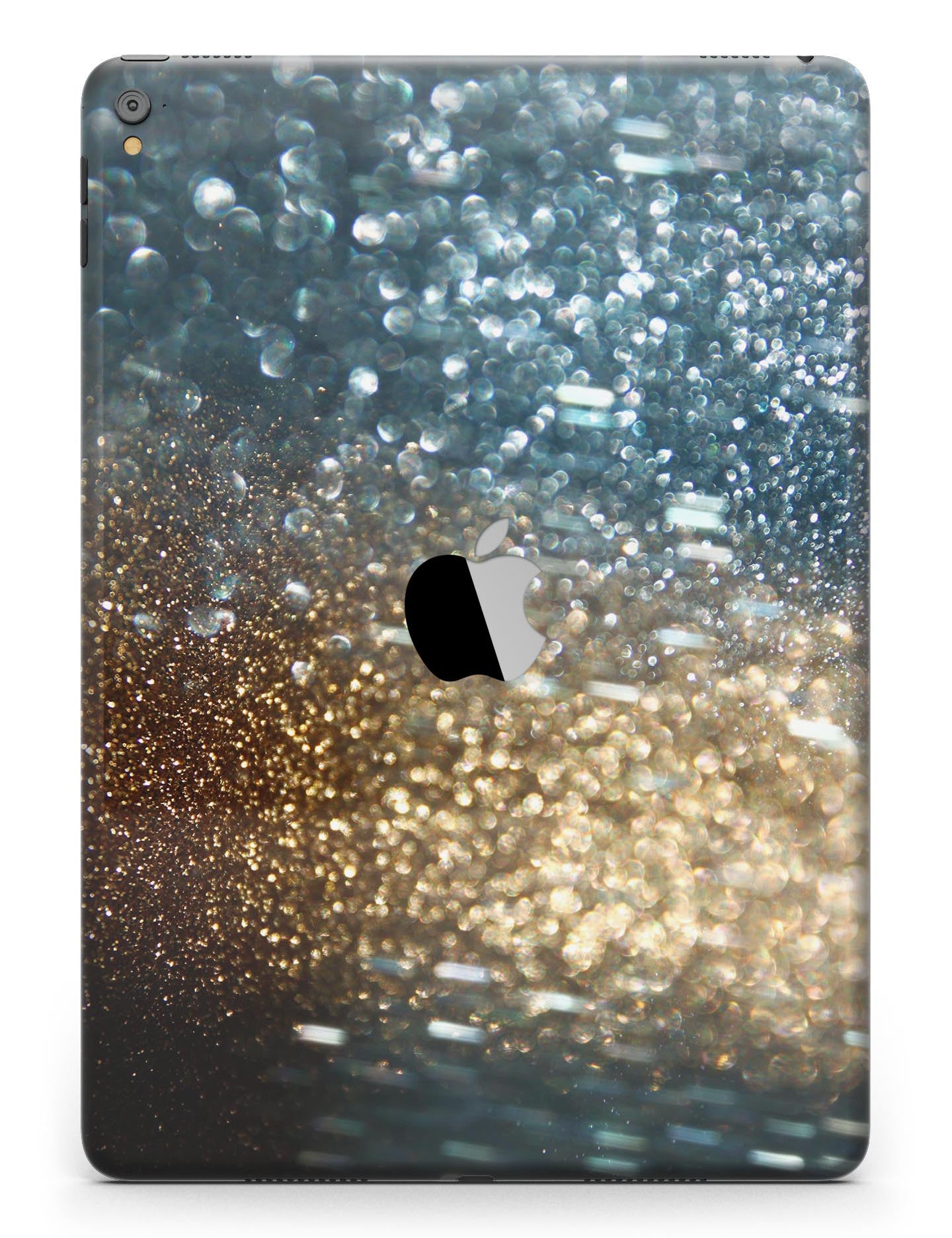 Teal and Gold Grungy Orbs of Light Full Body Skin for the iPad Pro (12 ...