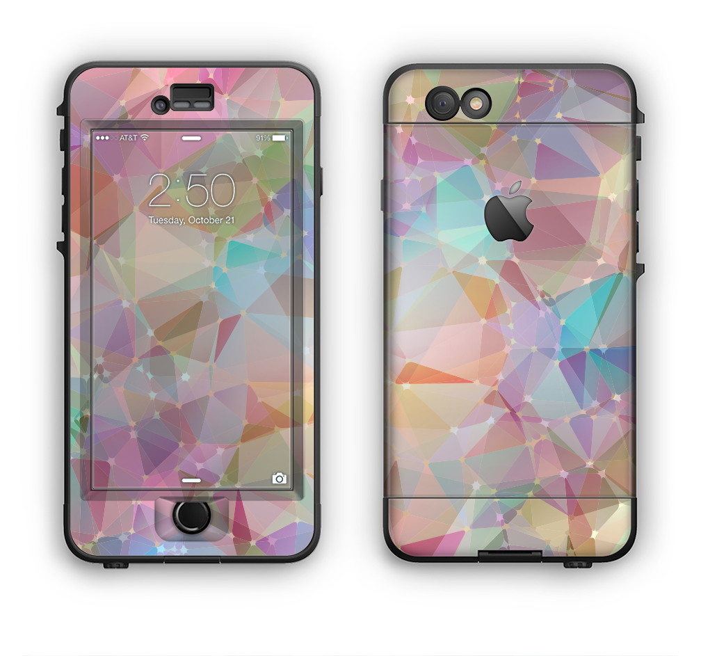 The Abstract Geometric Subtle Colored Connect Blocks Apple iPhone 6 Li ...