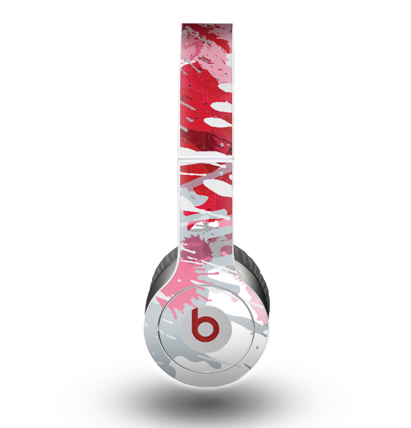 The Abstract Red, Pink and White Paint Splatter Skin for the Beats by ...