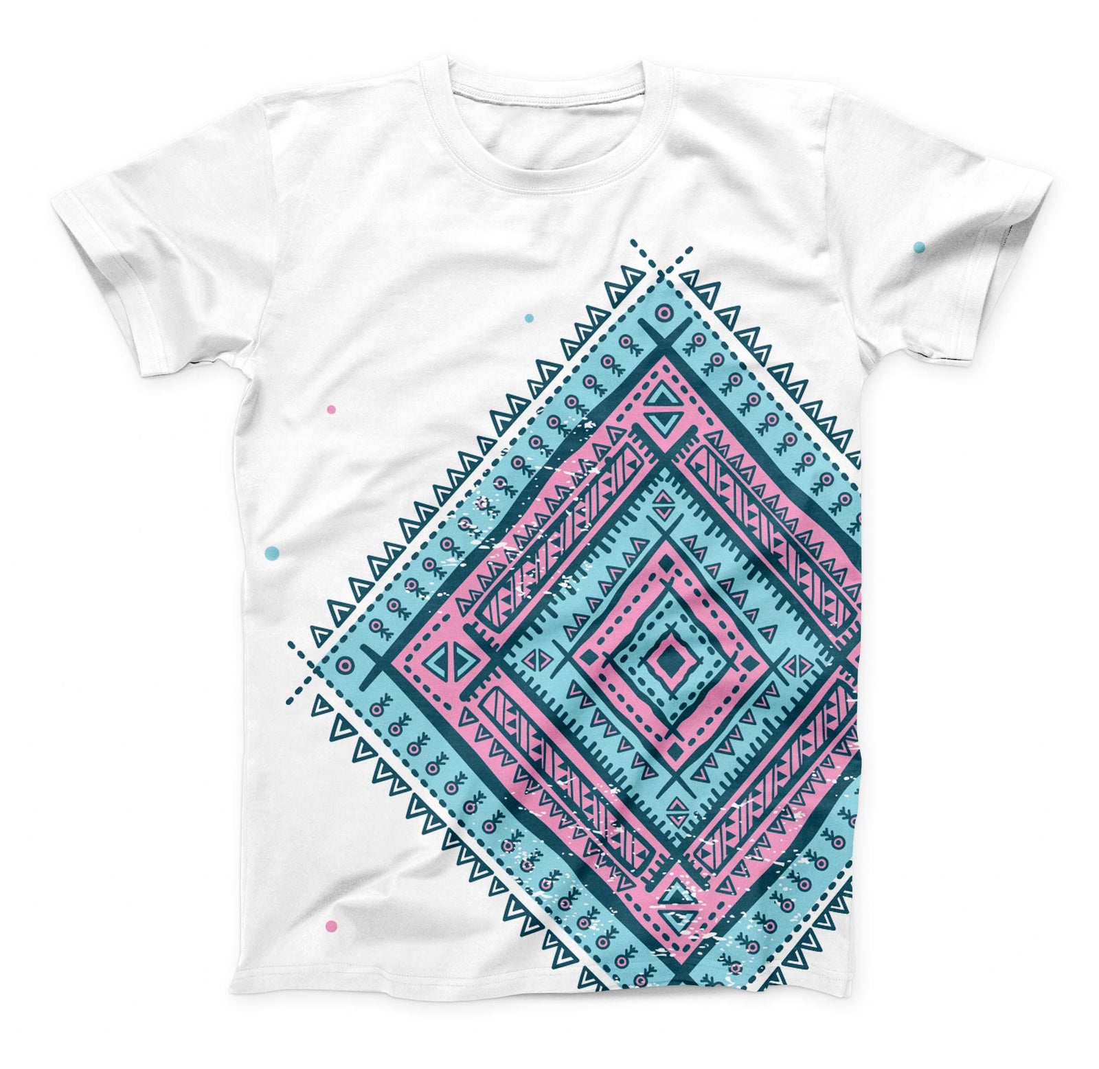 The Aztec Diamond ink-Fuzed Unisex All Over Full-Printed Fitted Tee Sh ...
