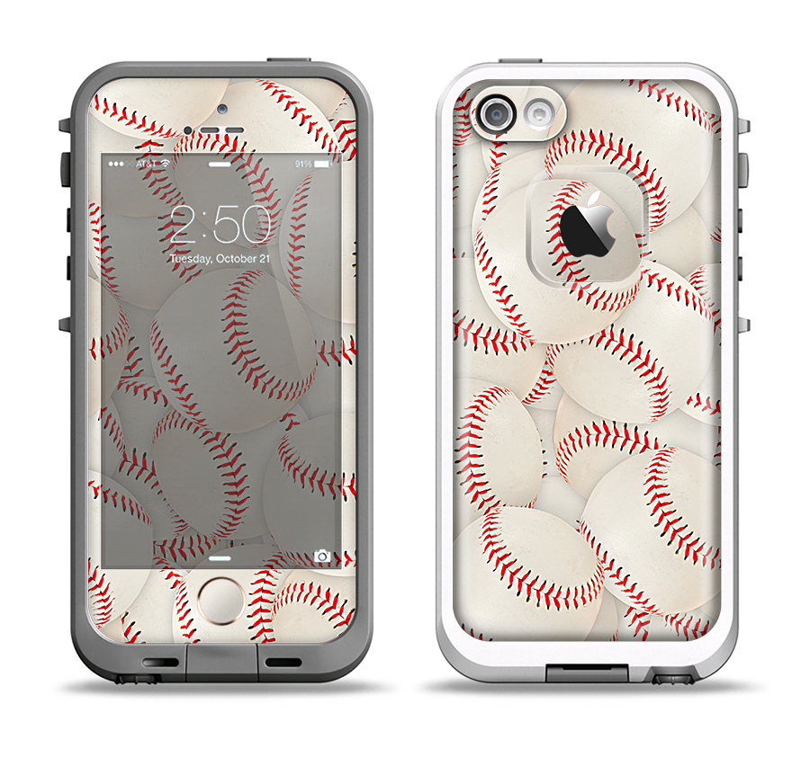 The Baseball Overlay Apple iPhone 5-5s LifeProof Fre Case Skin Set ...