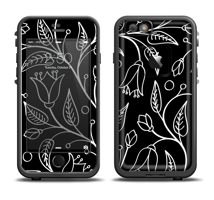 the black and white vector branches Apple iPhone 6/6s Plus LifeProof ...